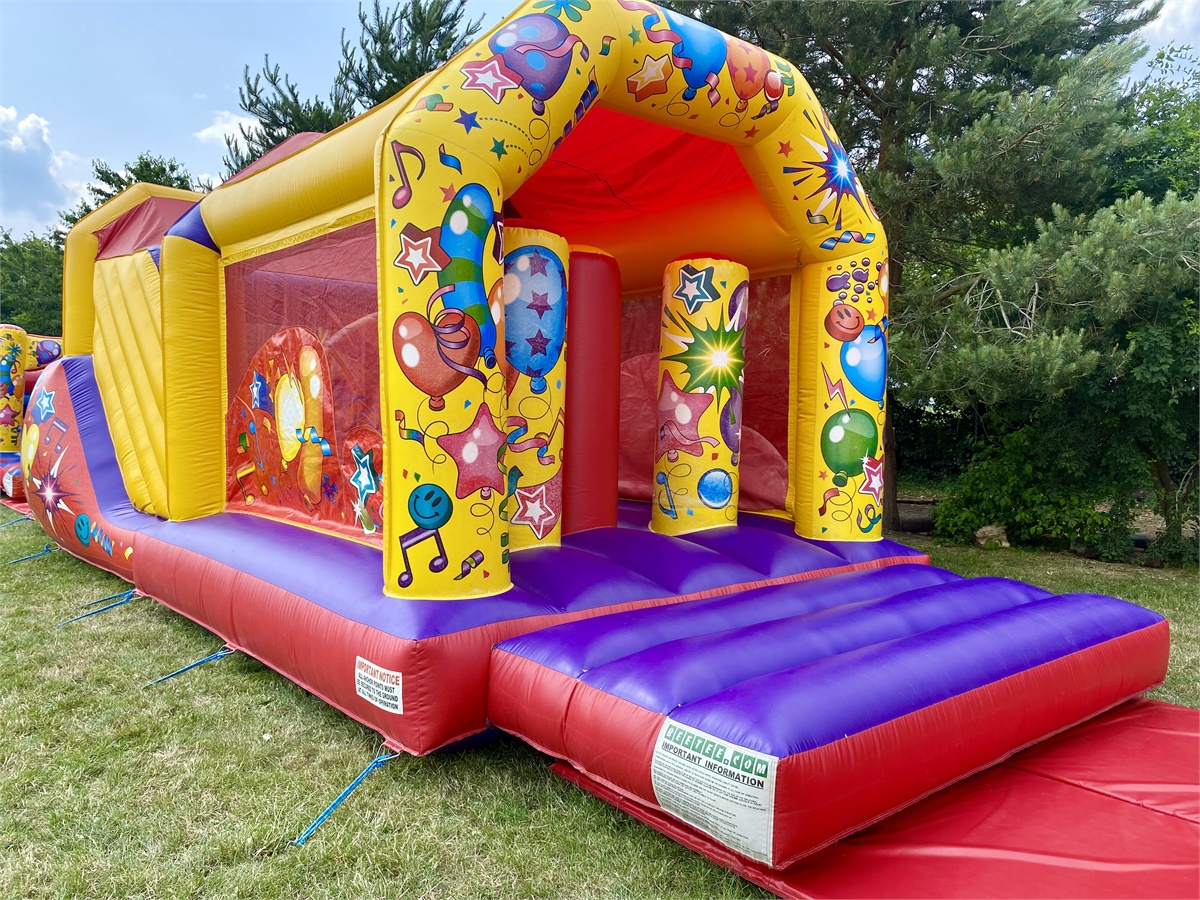 Carnival Super Slide, Obstacle Course & Red/Blue/Yellow Bounce 'N ...